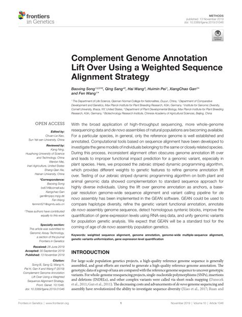 pdf complement genome annotation lift over using a weighted sequence