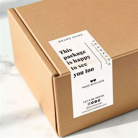 Box Seal Sticker Packaging Stickers Packaging Labels Custom