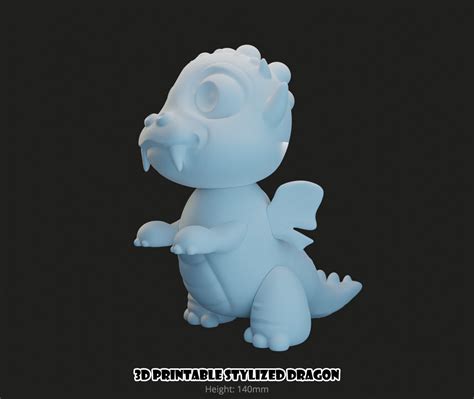3d Printable Stylized Dragon Free 3d Model 3d Printable Cgtrader