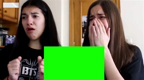 Two Girls Crying Green Screen Meme Template Without Watermark No
