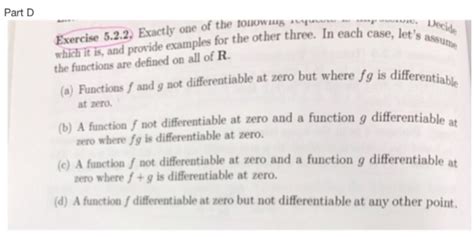 Solved Functions F And G Differentiable At Zero But When F G Chegg