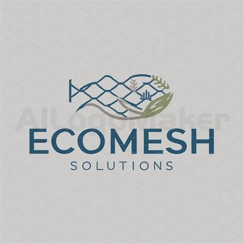 Logo Design For Ecomesh Solutions Sustainable Fishing Network Emblem