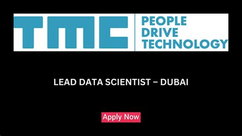 Lead Data Scientist Dubai At Tmc Uae R Aicareer