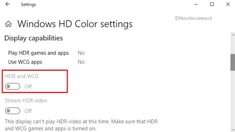 How To Enable HDR And WCG Color In Windows 10