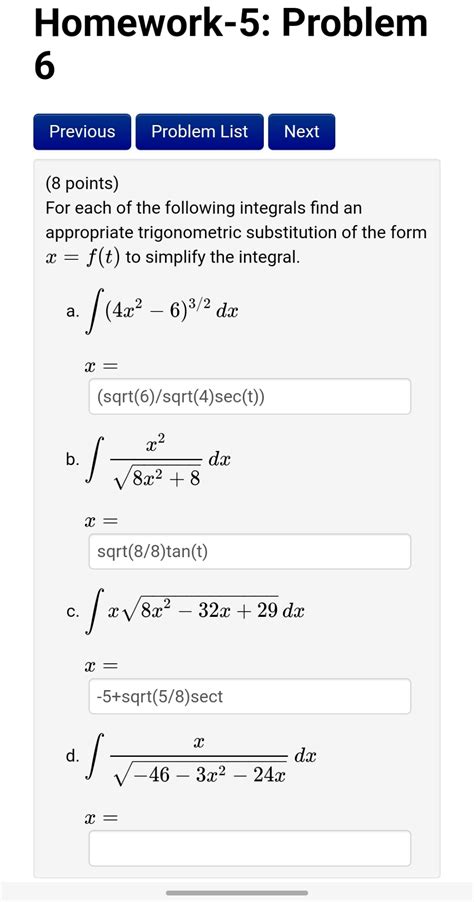 solved homework 5 problem 6 8 ﻿points for each of the