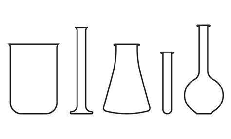 Premium Vector Set Of Laboratory Chemical Glassware Tools Science