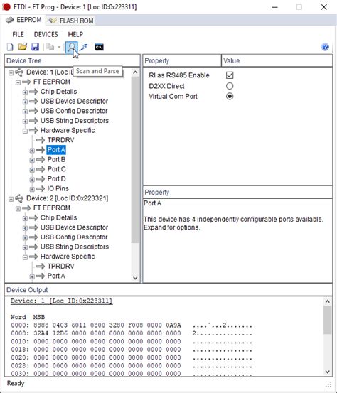 Usb Ft4232h Configuring Ri As Txden Using Ftprog Electrical