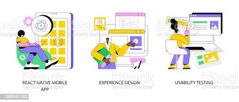 모바일 앱 개발 프로세스 추상적 개념 벡터 일러스트레이션 사용자 경험에 대한 스톡 벡터 아트 및 기타 이미지 사용자 경험