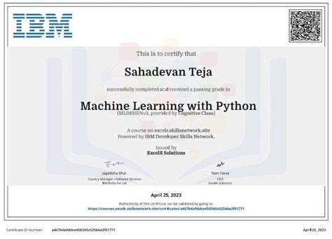Teja Sahadevan On Linkedin Ibm Ibmcertification Ibmdatascience