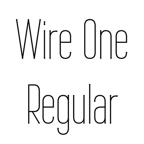 Wire One Regular Font Free Fonts On Creazilla Creazilla