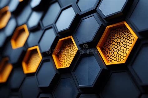 Futuristic Hexagonal Pattern Design For Technology And Innovation Concept Generative Ai Stock
