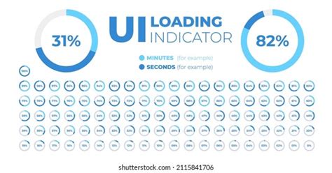 Loading Indicator Progress Bar Percentage Meter Stock Vector Royalty