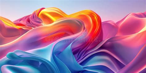 Colorful Abstract Waves Vibrant Flowing Shapes Bright Gradient Fabric Textures Fluid Motion