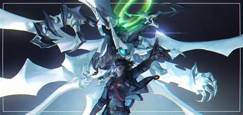 Fudo Yusei And Shooting Quasar Dragon Yu Gi Oh And 1 More Drawn By