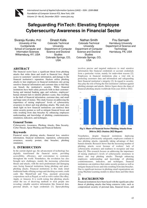 Pdf Safeguarding Fintech Elevating Employee Cybersecurity Awareness In Financial Sector