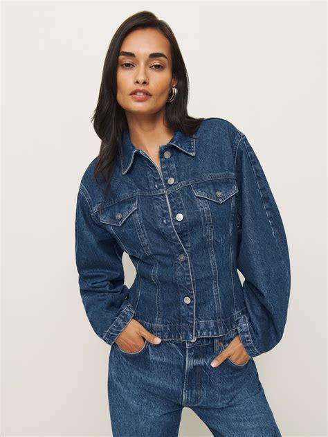 Reformation Teresa Denim Jacket In Lanier Modesens