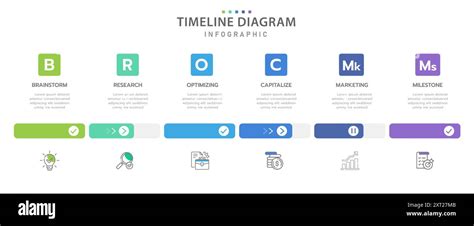 Infographic Template For Business 6 Topic Steps Modern Timeline Diagram Calendar Presentation