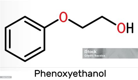 Molekul Alkohol Primer Fenoxyethanol Ini Adalah Eter Glikol Agen Antiinfective Pengawet