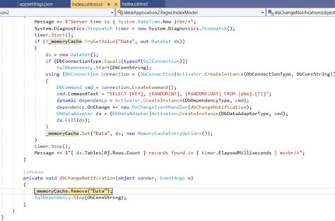 Automatically Refresh Cached Web Page Data From SQL Server Or Oracle