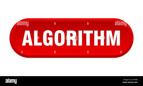 Algorithm Button Rounded Sign Isolated On White Background Stock