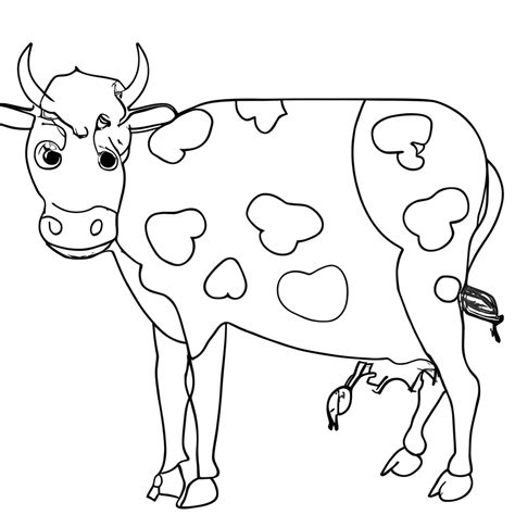 Vaca Para Colorear
