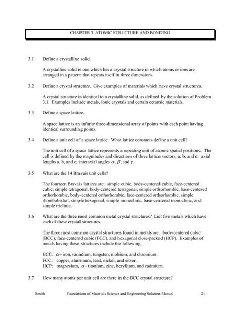 Chapter 3 Atomic Structure And Bonding