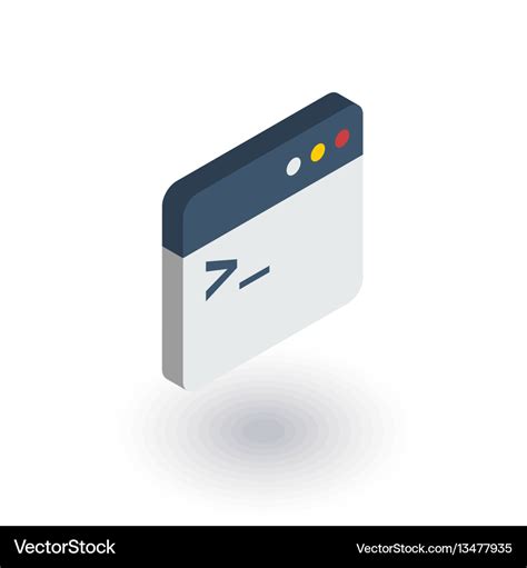 Programming Code Application Isometric Flat Icon Vector Image