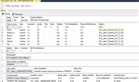 TABLA DE DESCRIPCIÓN DE SQL SERVER TUTORIALES DE SQL SERVER