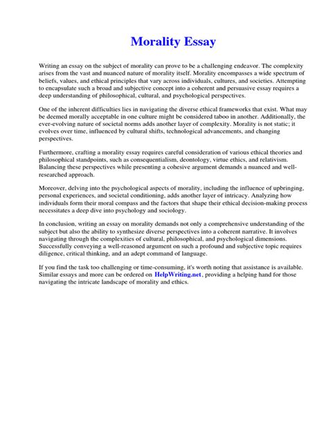 Morality Essay Download Free Pdf Genesis Flood Narrative Morality