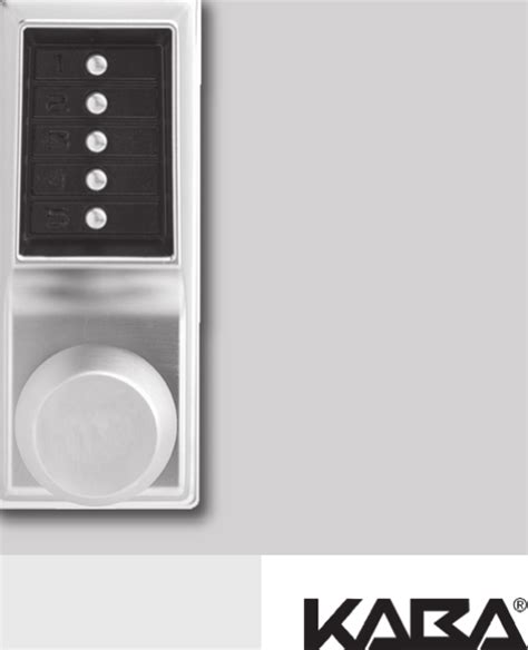 Kaba Access Installation Instructions Simplex Mechanical Pushbutton Lock 1000 Series Pkg2280
