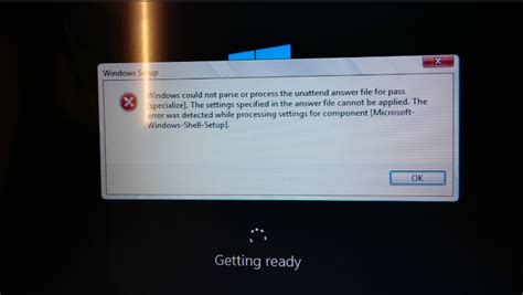 Windows Could Not Parse Or Process Unattend Answer File For Pass