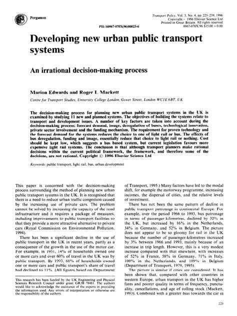 Pdf Developing New Urban Public Transport Systems Dokumen Tips