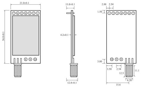 osoyoo sx1278 lora wireless uart module with antenna 433mhz