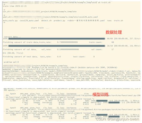 RTDETR模型一键训练 预测 执行train sh与detect sh