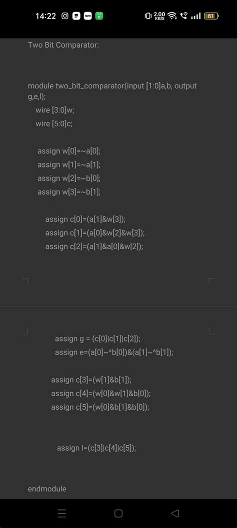Verilog Digitaldesign Comparator Dataflowmodeling Simulation