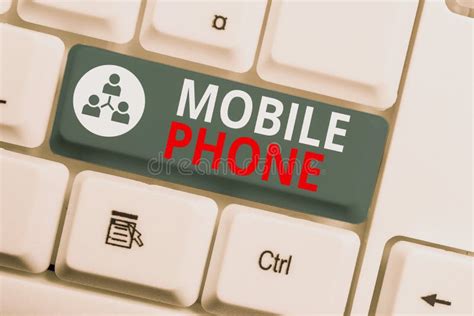 Text Sign Showing Mobile Phone Conceptual Photo A Handheld Device Used To Send Receive Calls