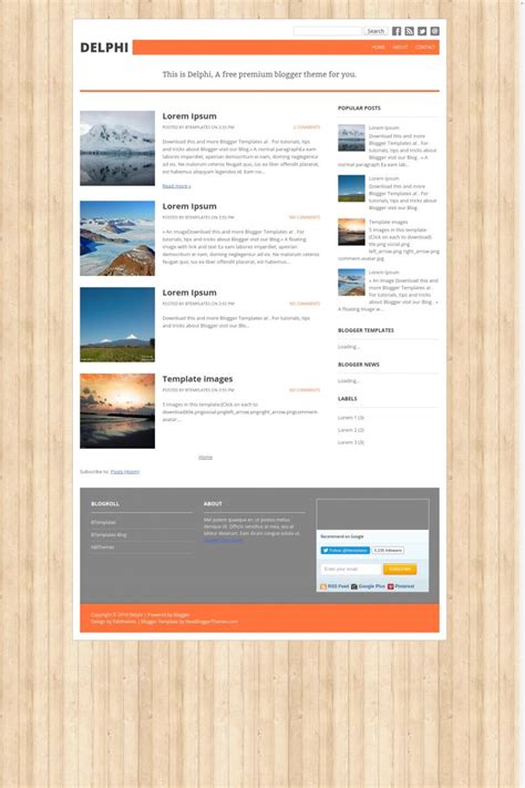 Delphi Blogger Template Btemplates