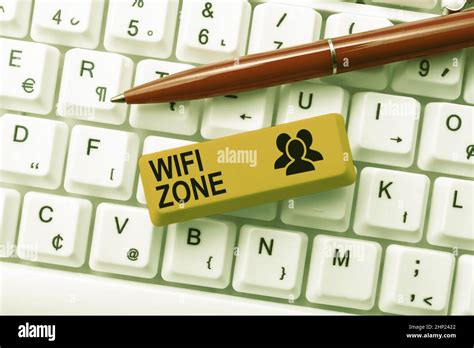 Hand Writing Sign Wifi Zone Business Overview Provide Wireless Highspeed Internet And Network