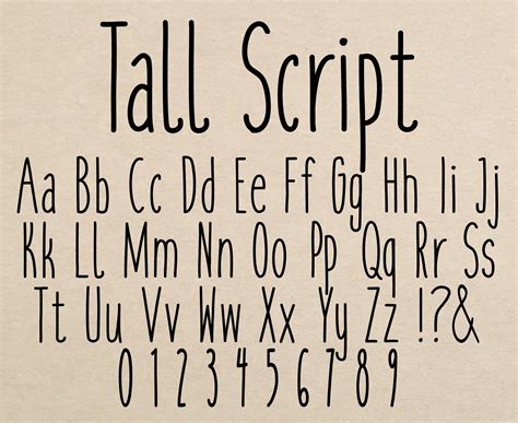 Tall Thin Font Tall Skinny Font Tall Letters Font Skinny Font Thin Font