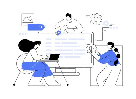 Premium Vector Software Development Team Abstract Concept Vector Illustration