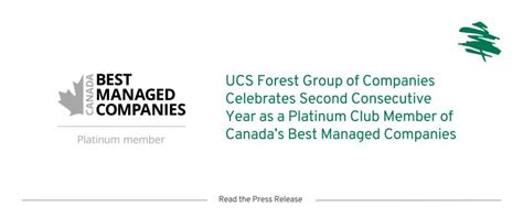 Congratulations To All Ucs Forest Team Members Across Canada We Couldn