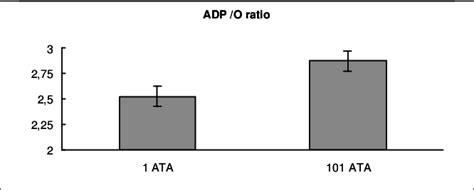 The Significant Increase In ADP O Ratio In Red Muscle After One Month Download Scientific