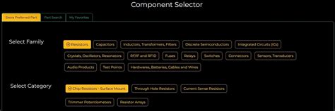 Component Selector Sierra Circuits