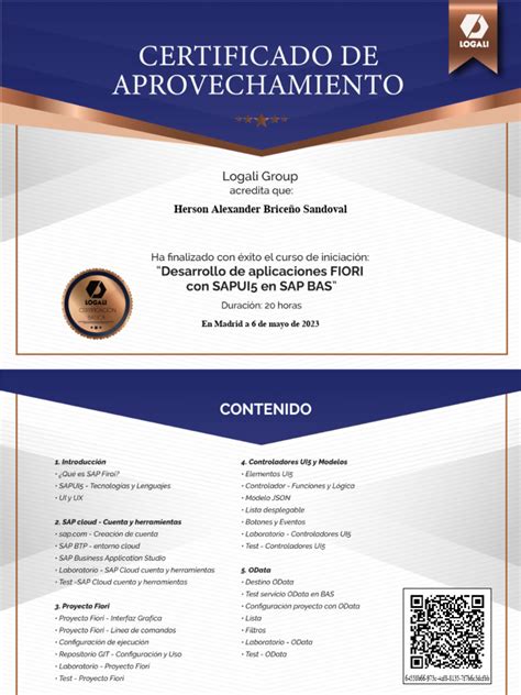Desarrollo De Aplicaciones Fiori Con Sap Bas Obtener Certificado De Aprovechamiento 22928 Pdf