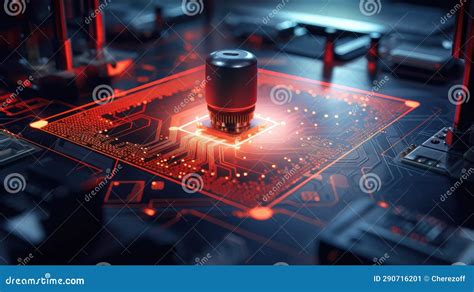 Production Of A Modern Microprocessor Stock Image Image Of
