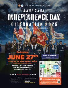 2026年6月27日 土 キャンプ座間 米国独立記念祭 2026 Independence Day 米軍基地開放