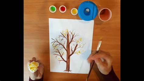 Зображувальна діяльність Малювання Осіннє дерево Youtube