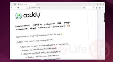 Setting Up The Caddy Web Server On Ubuntu Pi My Life Up