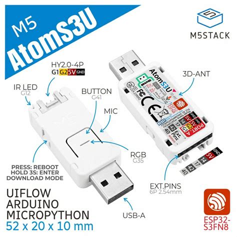 Atoms3u Esp32s3 Development Kit With Usb A M5stack Store