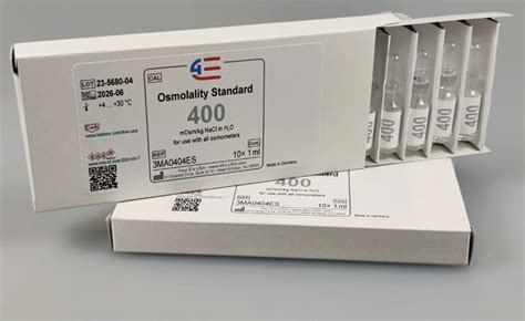 Osmometer Calibration Standard 400 Mosmkg H2o Cal Std 1ml Amp Bx10